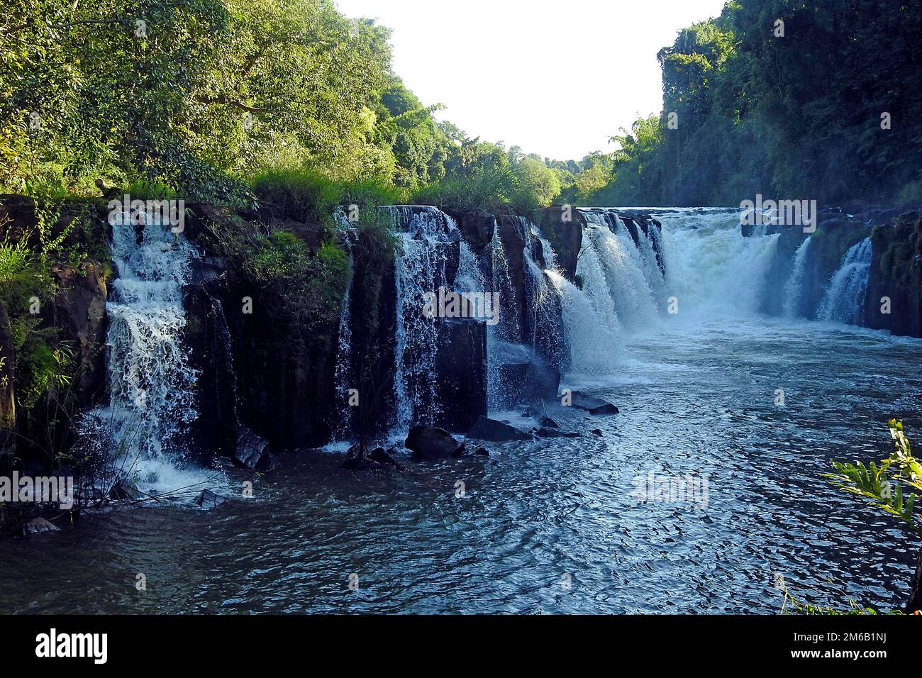 Tad Pha Suam waterfall, Bolaven Plateau, Laos Stock Photo - Alamy