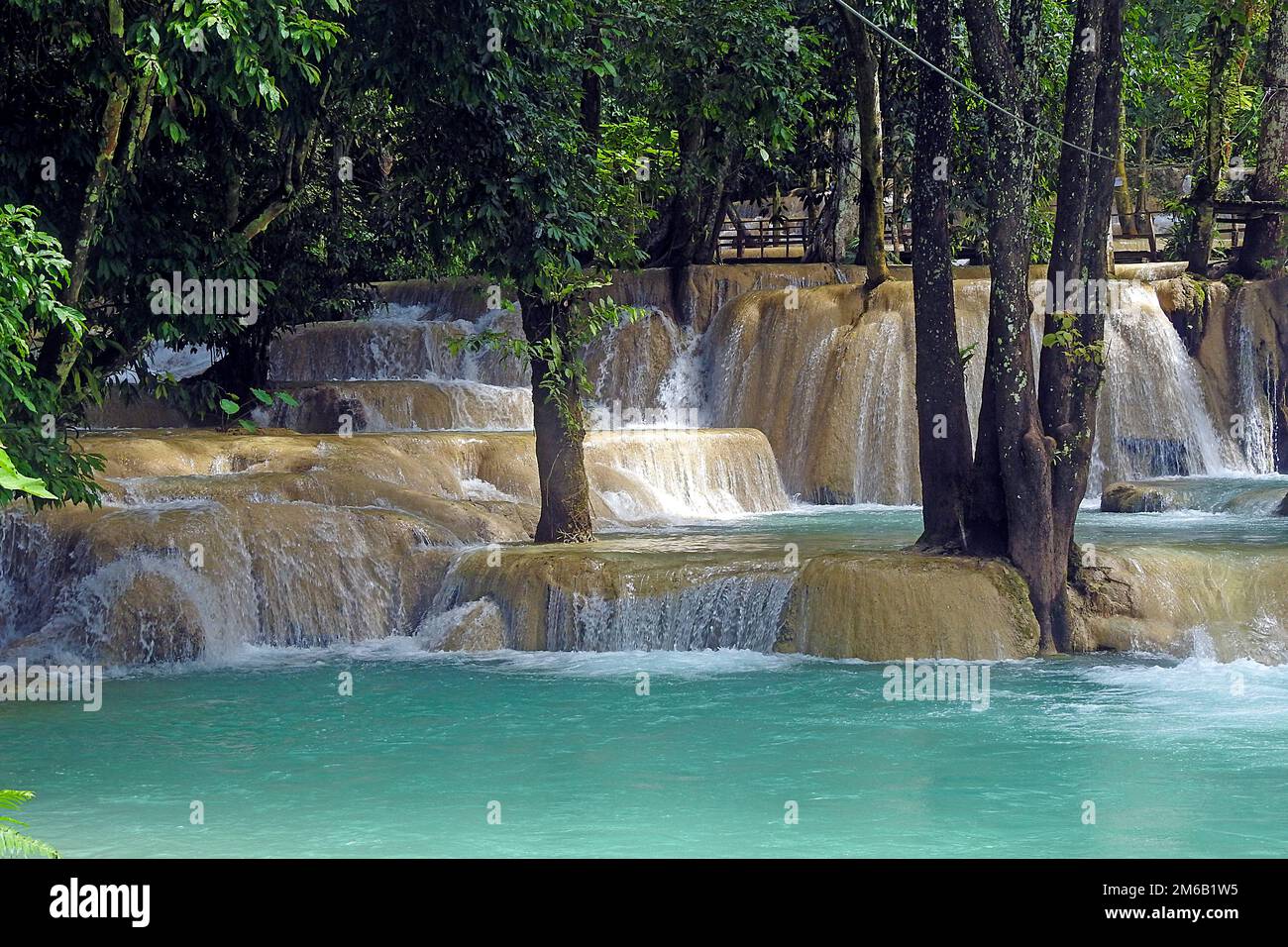 Tad Sae waterfall in Luang Prabang, Laos Stock Photo - Alamy