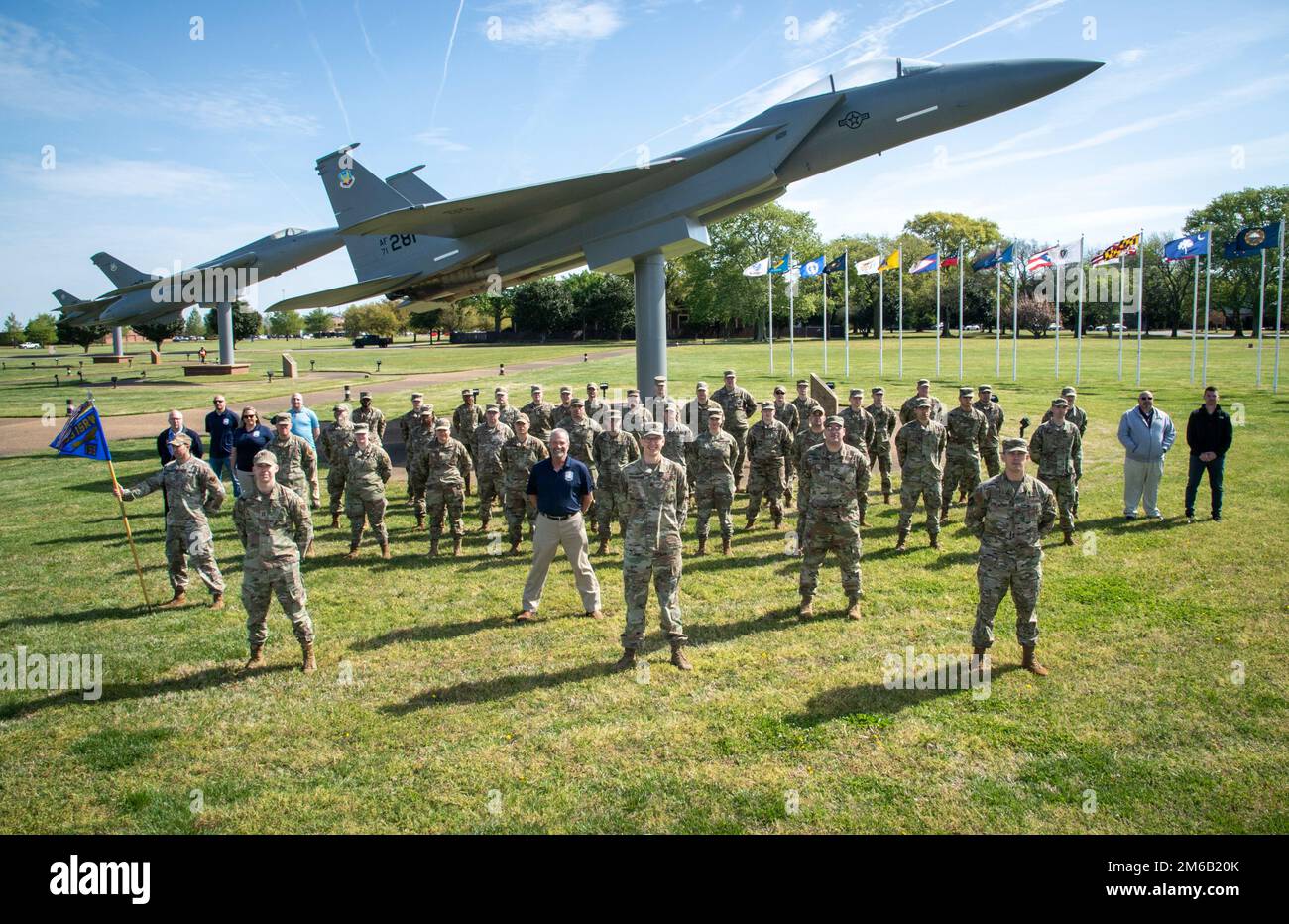The 363d Intelligence Support Squadron poses for a group photo, April ...