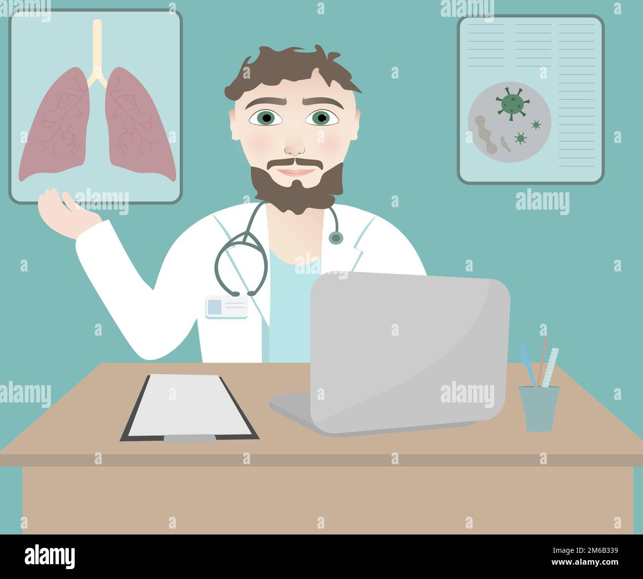 Medical stethoscope in doctors Stock Vector Images - Alamy