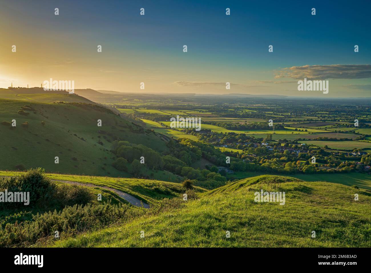 The South Downs countryside at Devil's Dyke near Brighton in East ...