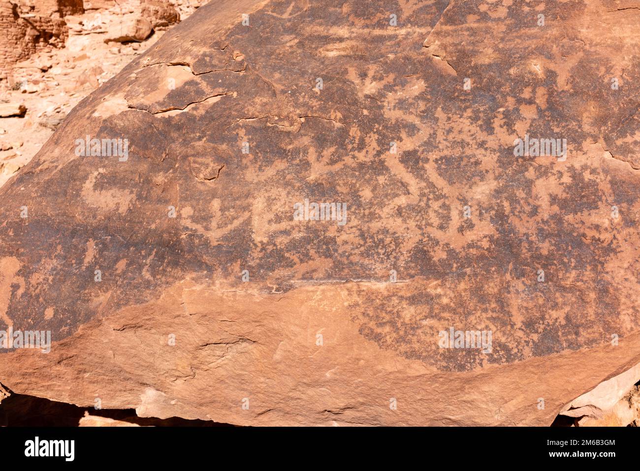 Rock art at Split Level Ruin. Backpacking in Grand Gulch and viewing Anasazi dwellings and rock ...