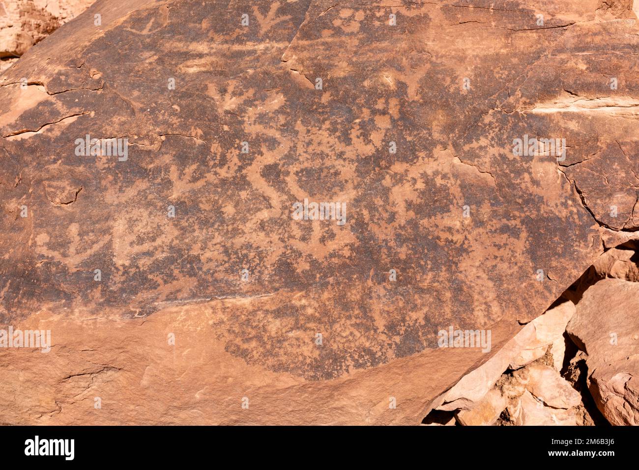 Rock art at Split Level Ruin. Backpacking in Grand Gulch and viewing Anasazi dwellings and rock ...