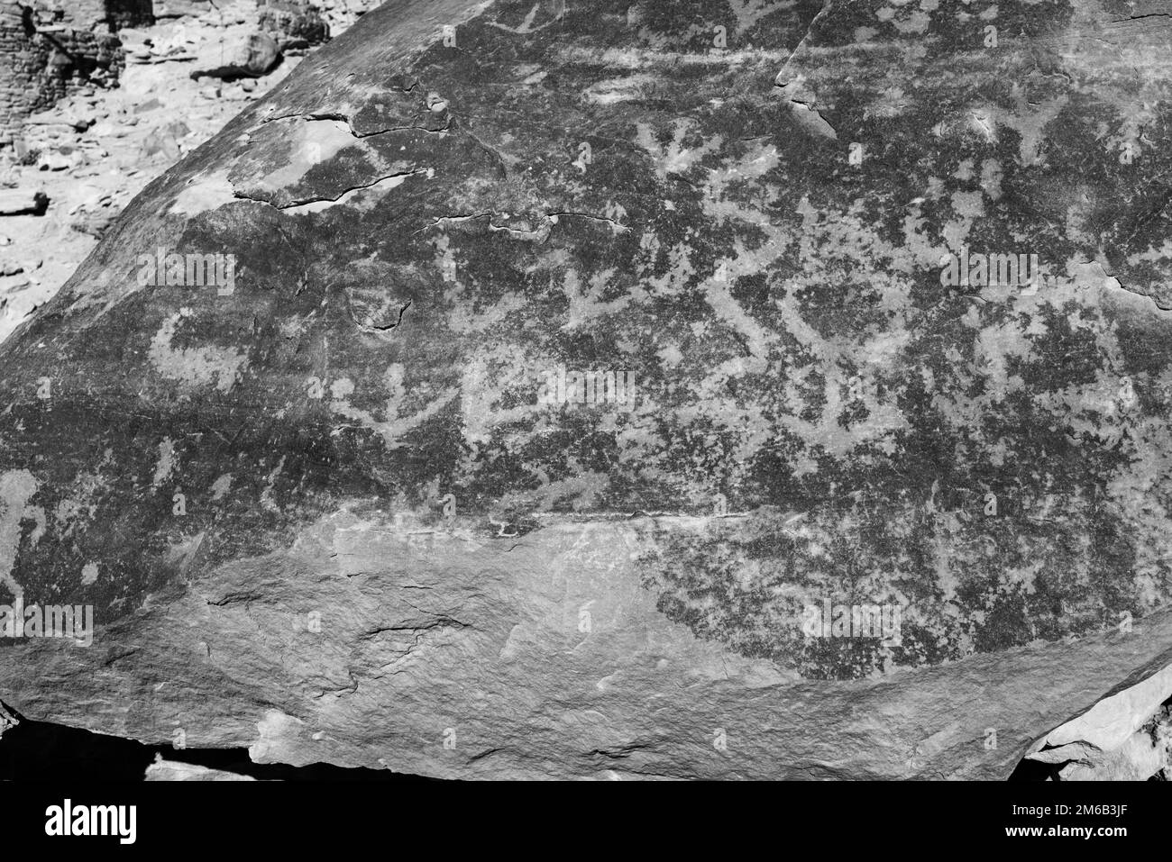 Rock art at Split Level Ruin. Backpacking in Grand Gulch and viewing ...