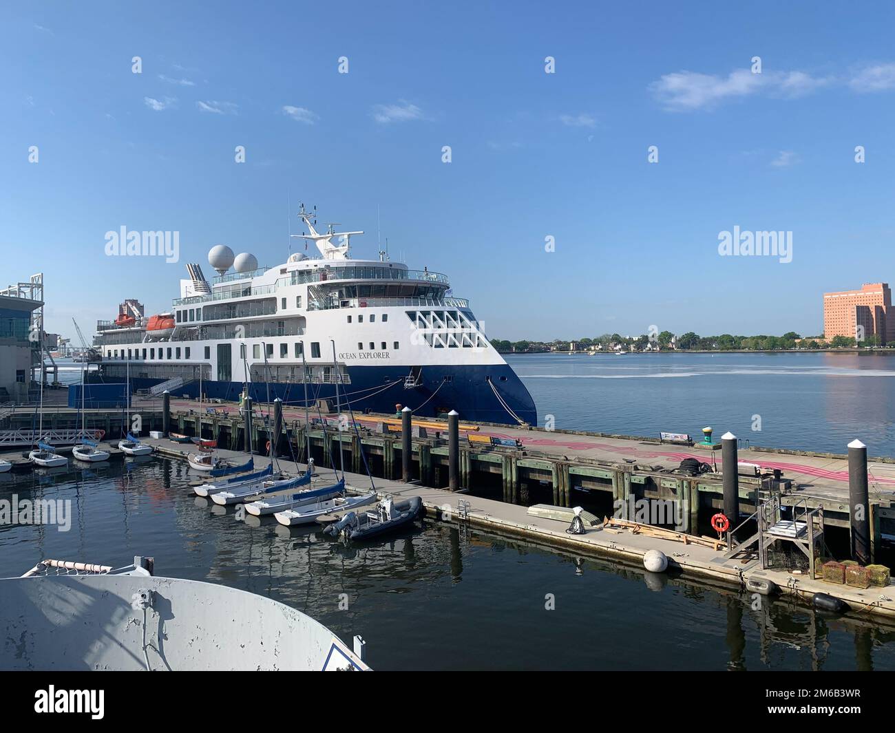 The Ocean Explorer is pictured docked behind the Hampton Roads Naval ...