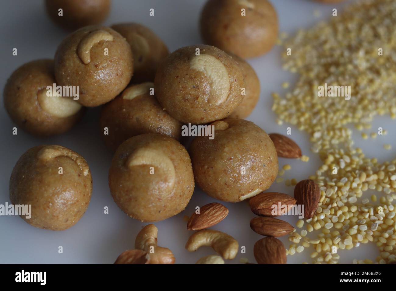 Moong dal laddu. A Protein rich, Indian sweet ball made of lentils ...