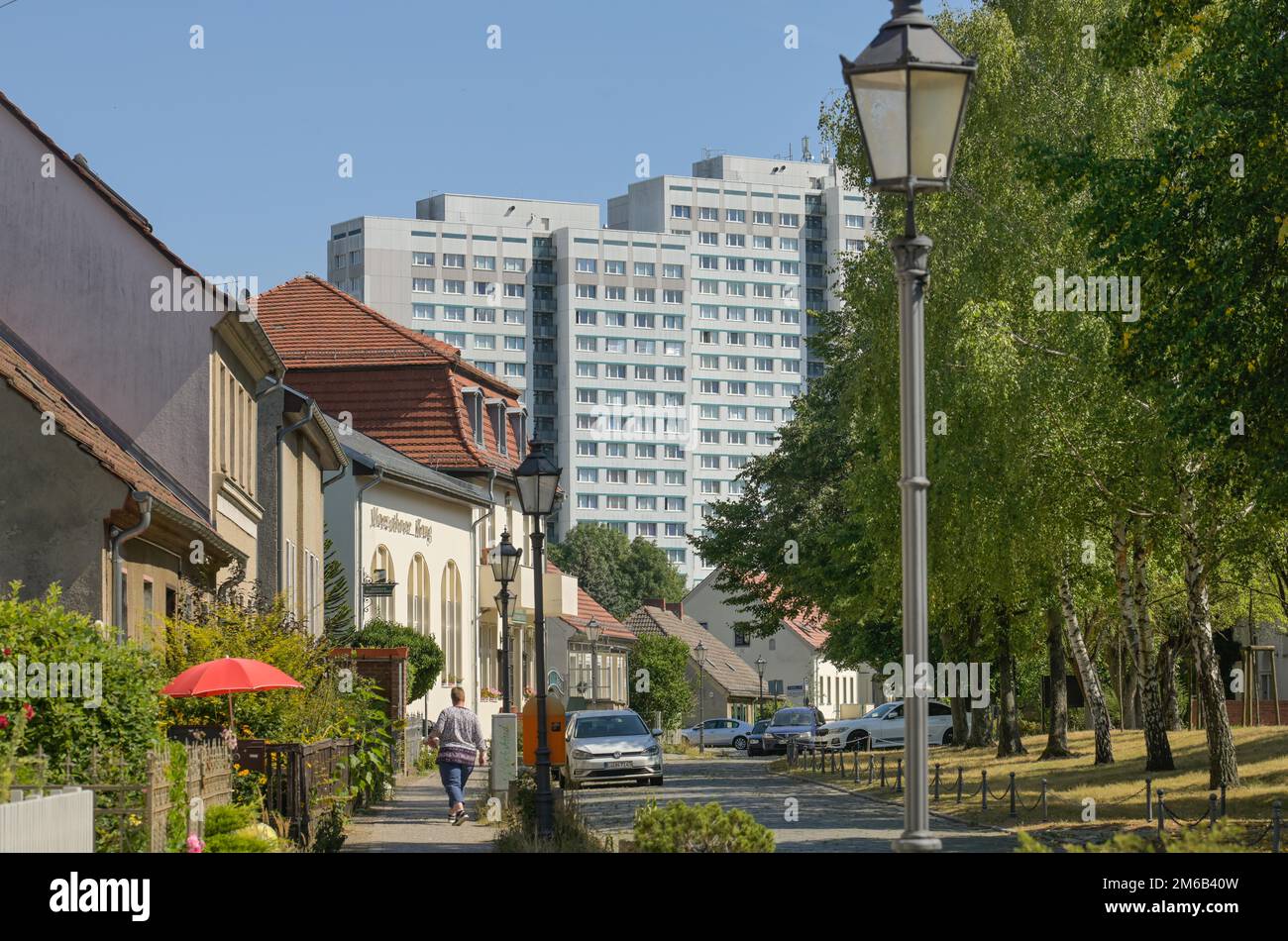 Old buildings, Dorfanger, Alt-Marzahn, Marzahn, Berlin, Germany Stock ...
