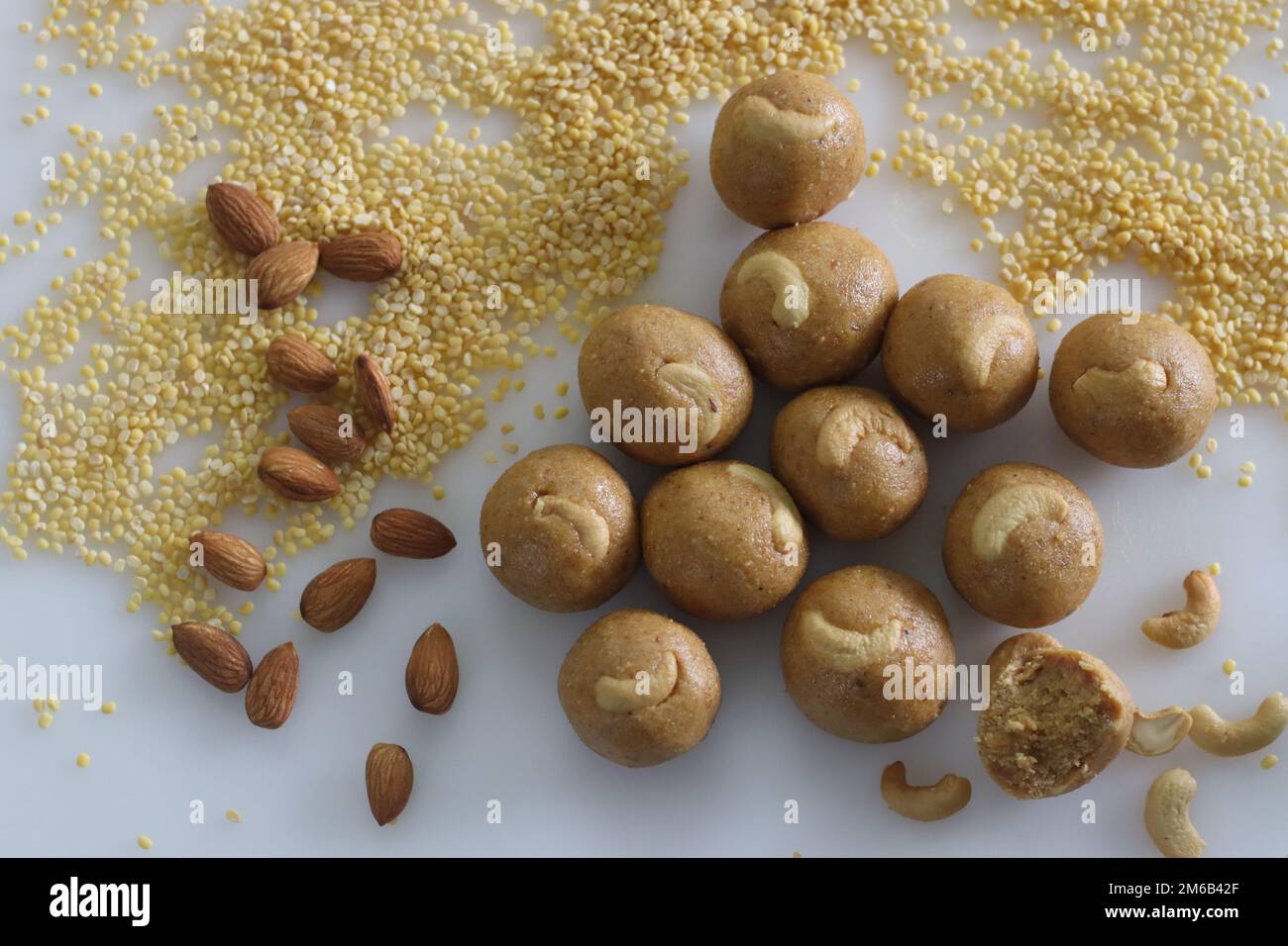 Moong dal laddu. A Protein rich, Indian sweet ball made of lentils ...