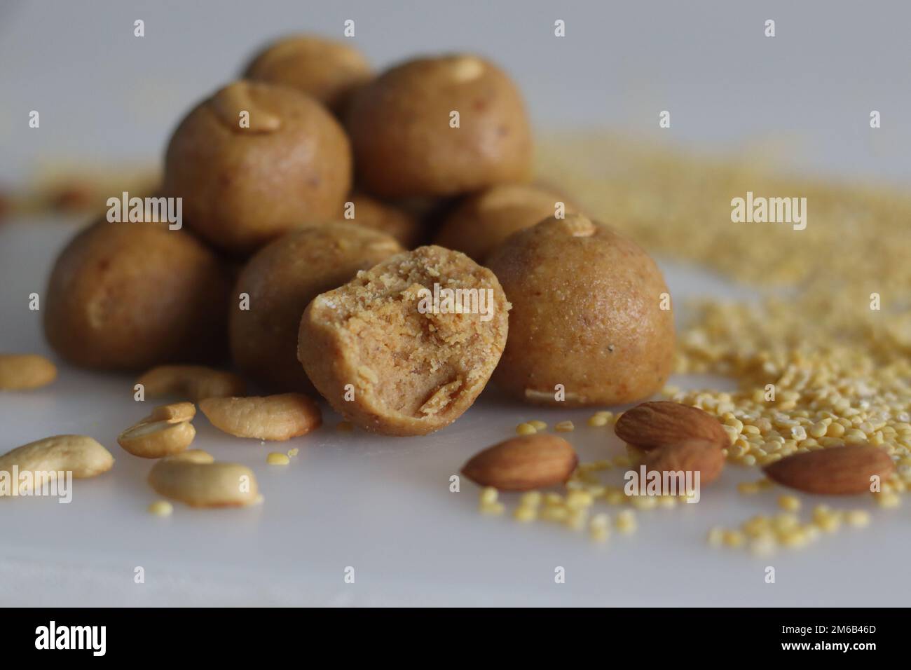 Moong dal laddu. A Protein rich, Indian sweet ball made of lentils ...