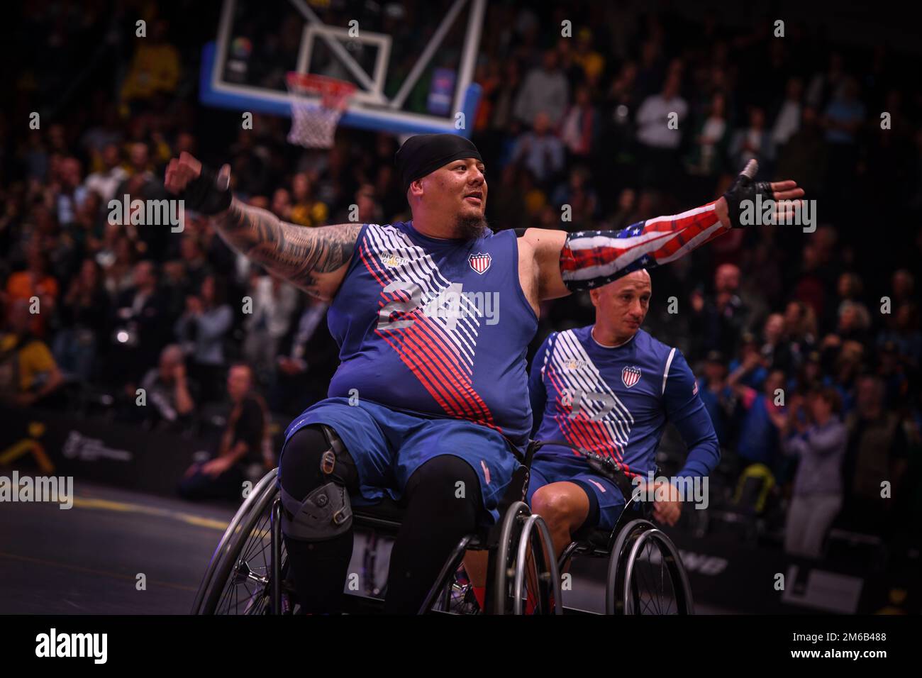 Retired U.S. Navy Utilitiesman Second Class Joshua Laban, celebrates ...