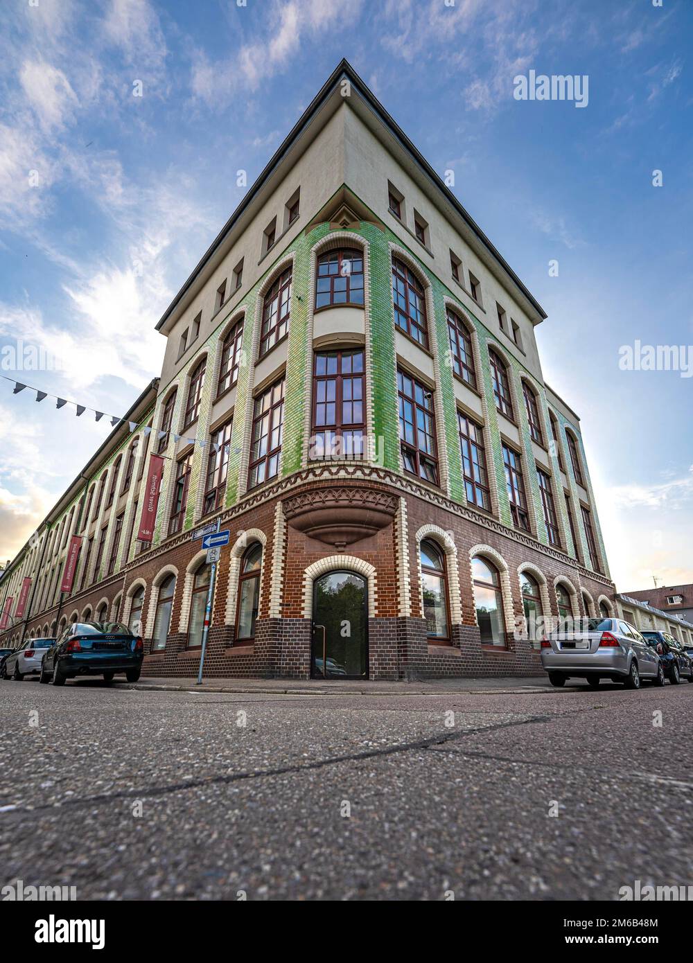 Historic corner building of the Kolmar and Jourdan Building, Pforzheim ...