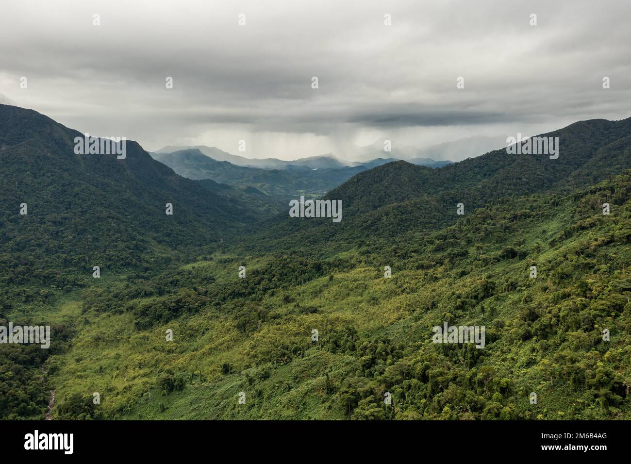 Valley in Marojejy National Park, Marojejy, drone shot, North ...