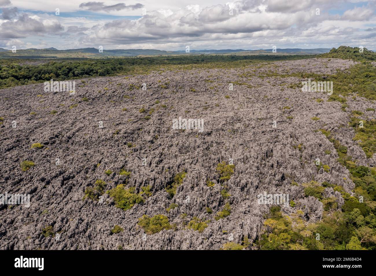 Tsingy de Ankarana National Park, Anarana National Park, drone image ...