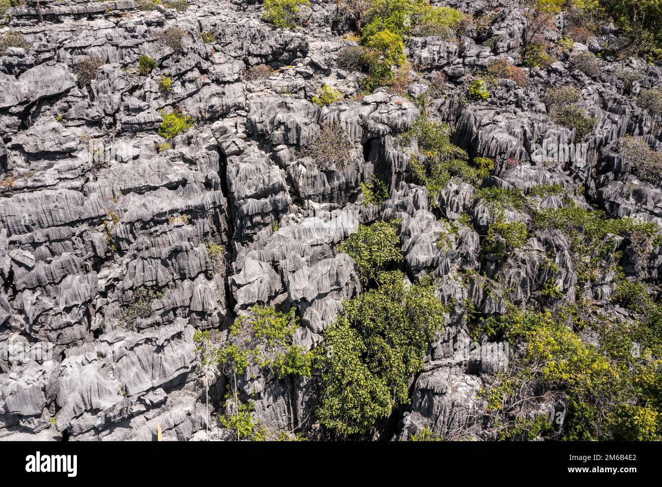 Tsingy de Ankarana National Park, Anarana National Park, drone image ...