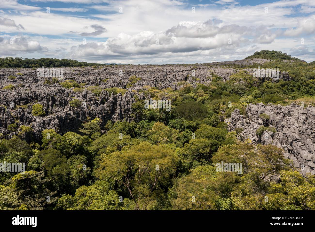Tsingy de Ankarana National Park, Anarana National Park, drone image ...