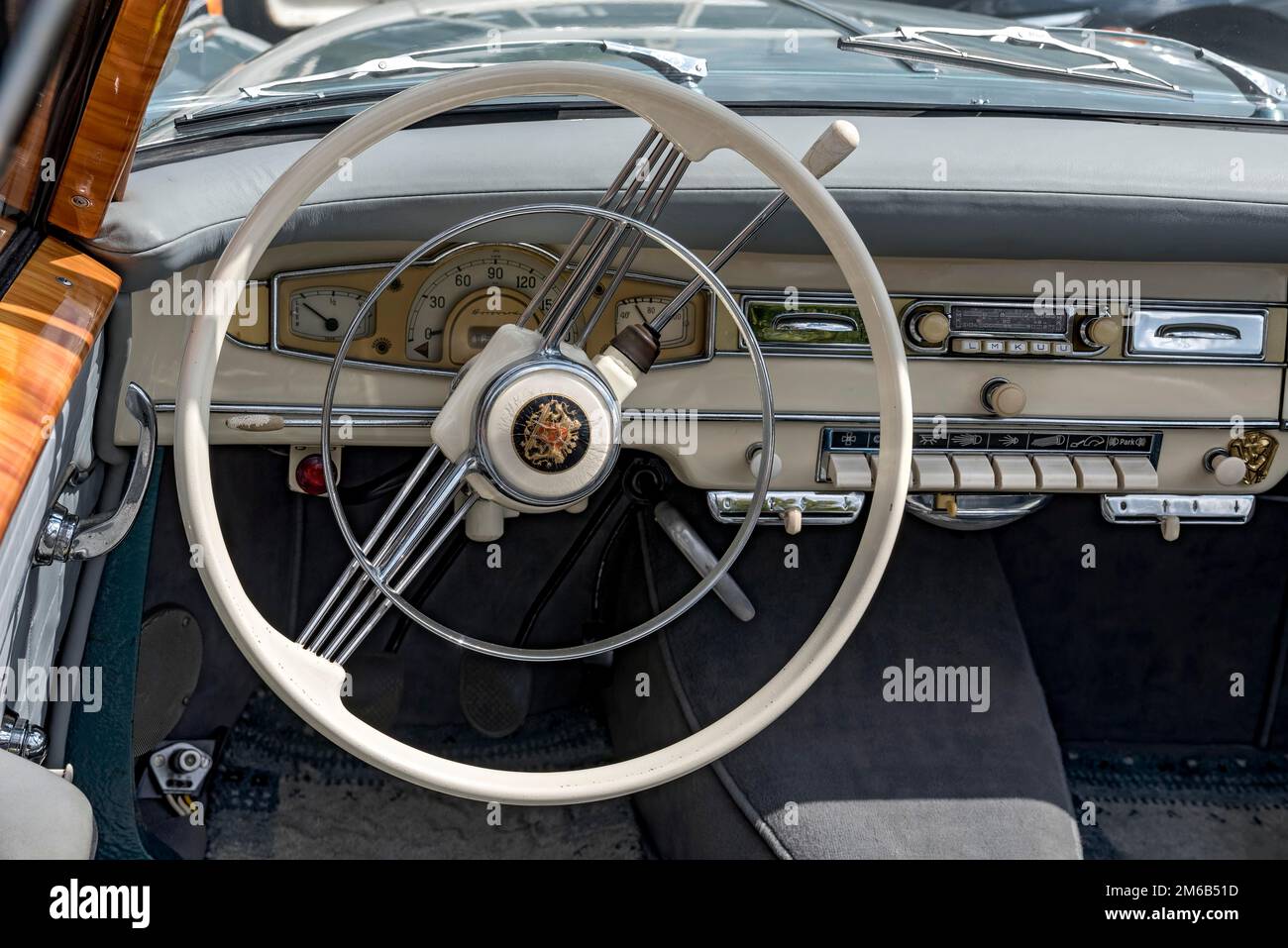 Vintage Borgward Isabella Coupe Cabriolet, convertible, cabin with ...