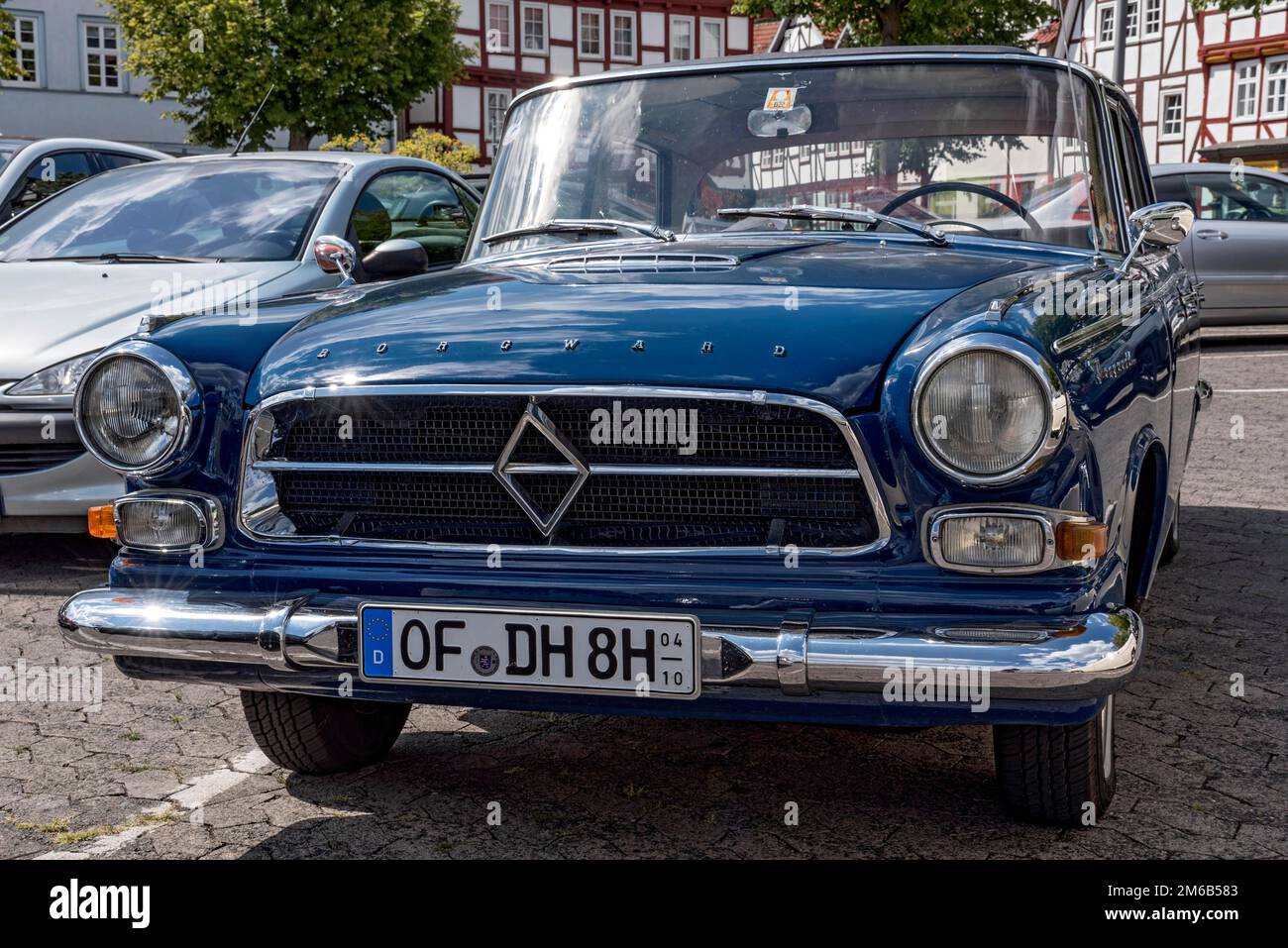 Vintage large Borgward P 100, sedan, luxury car, year of construction ...