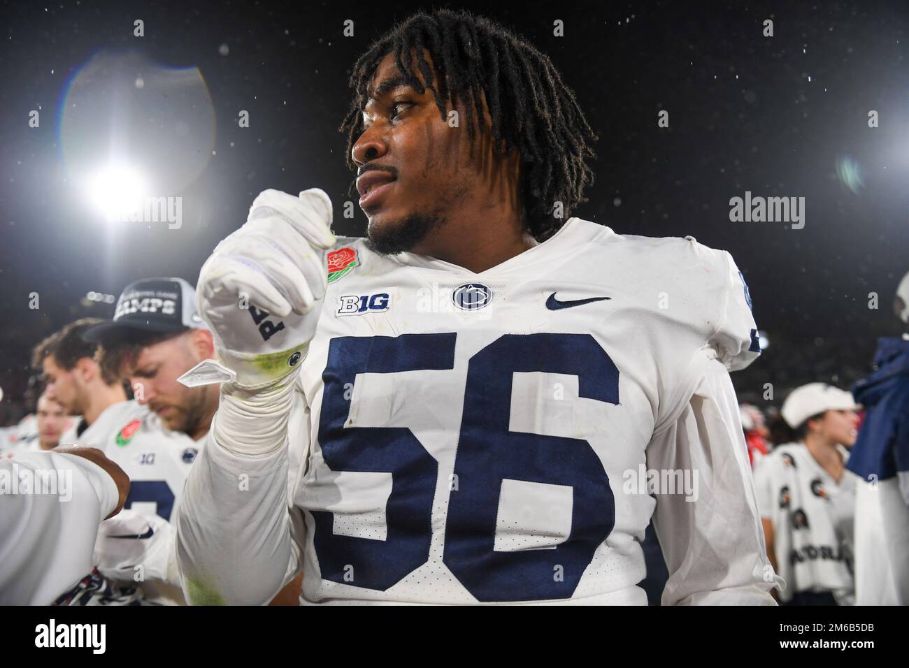 Penn State Nittany Lions defensive end Amin Vanover (56) celebrates ...