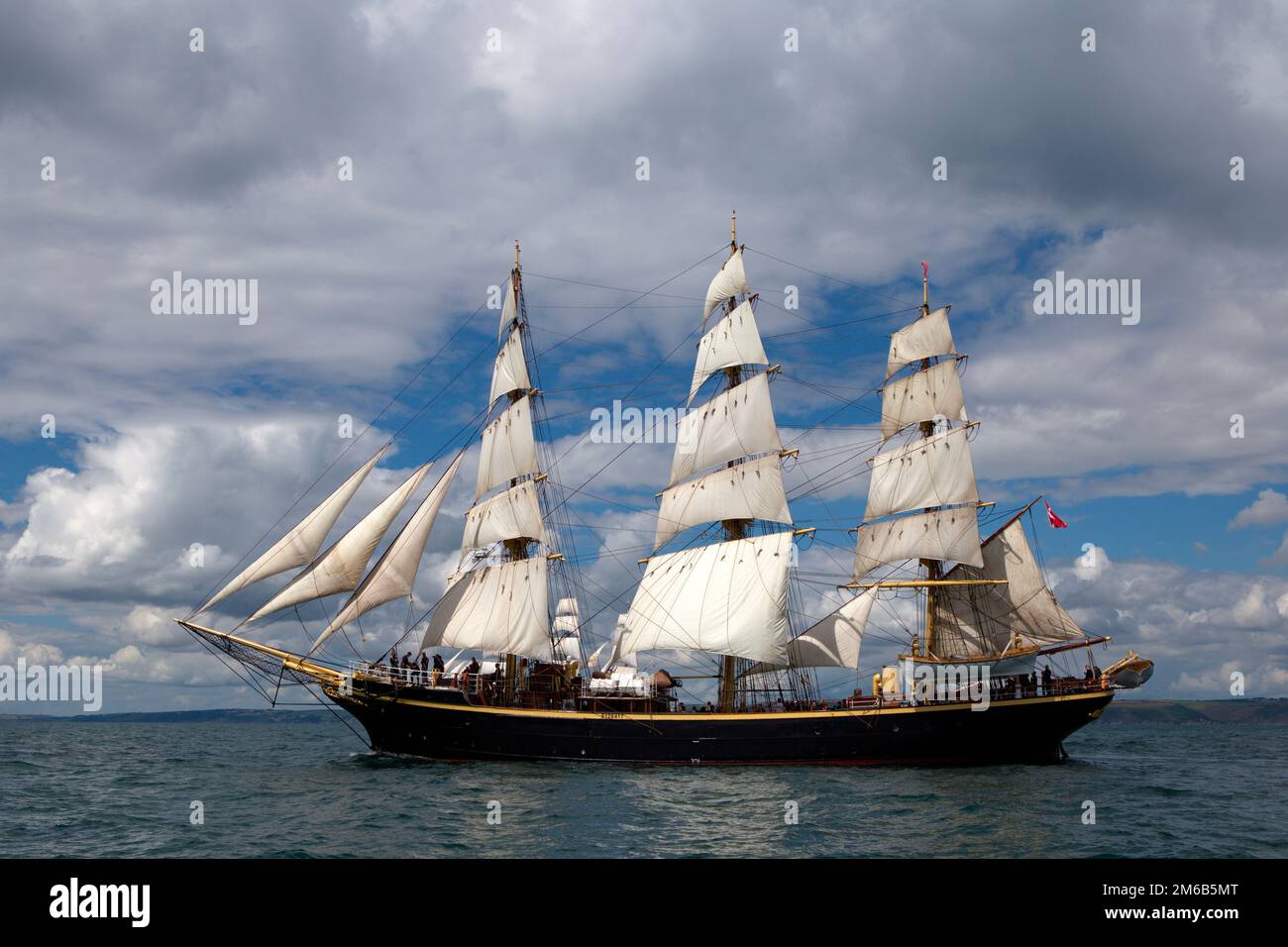 Danish tall ship Georg Stage, Torbay race start, 2016 Stock Photo - Alamy