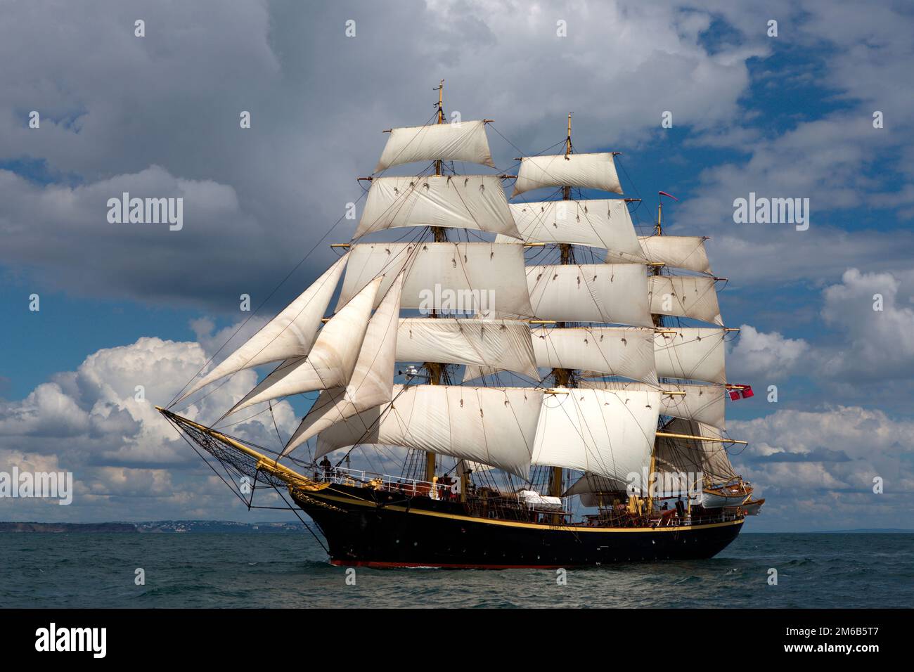 Danish tall ship Georg Stage, Torbay race start, 2016 Stock Photo - Alamy