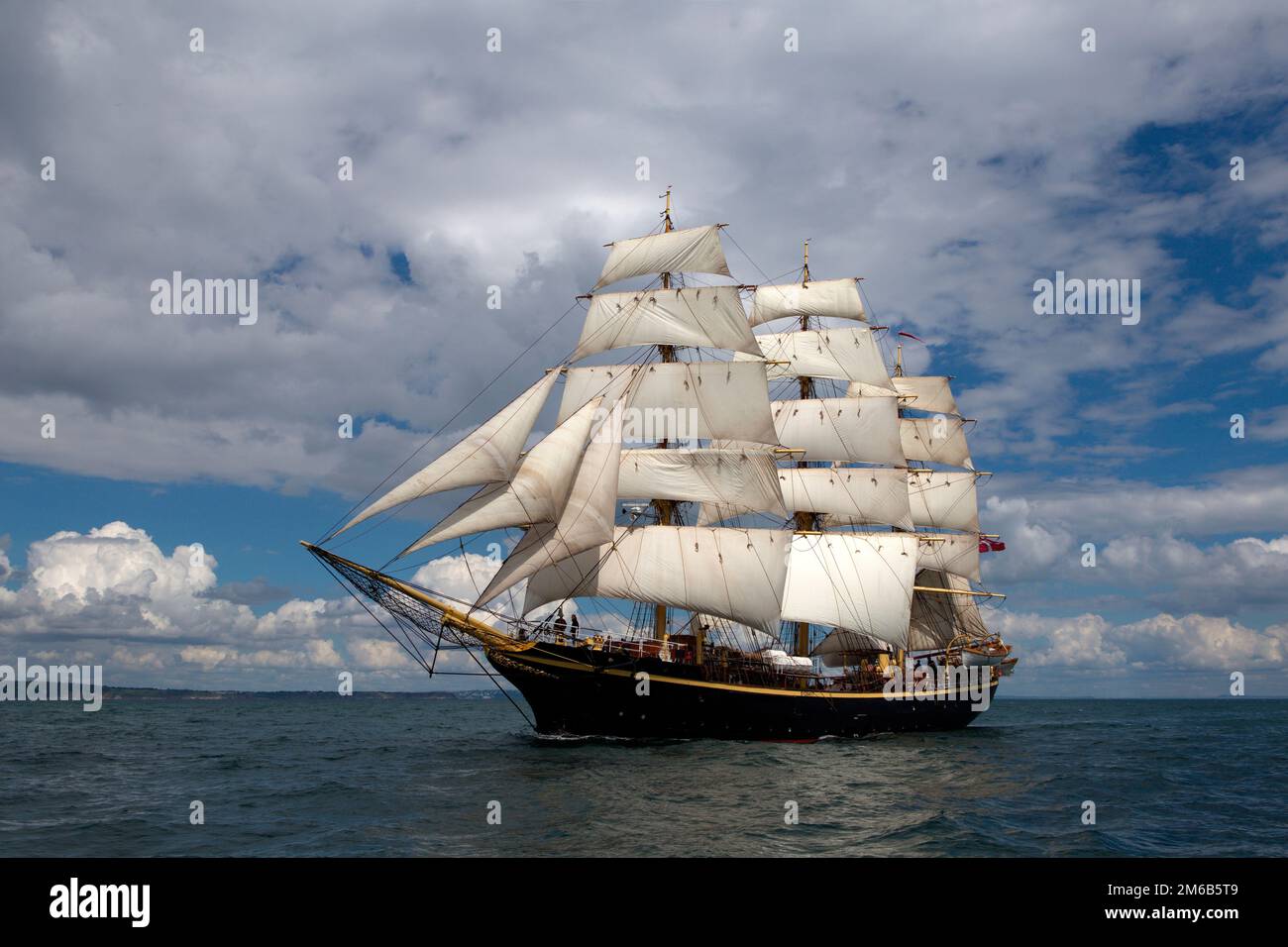 Danish tall ship Georg Stage, Torbay race start, 2016 Stock Photo - Alamy