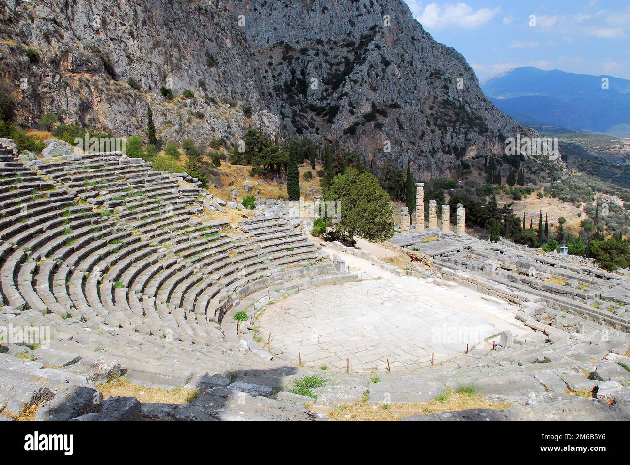 ancient theatre, Delphi, ancient sacred precinct, Archaeological Site ...