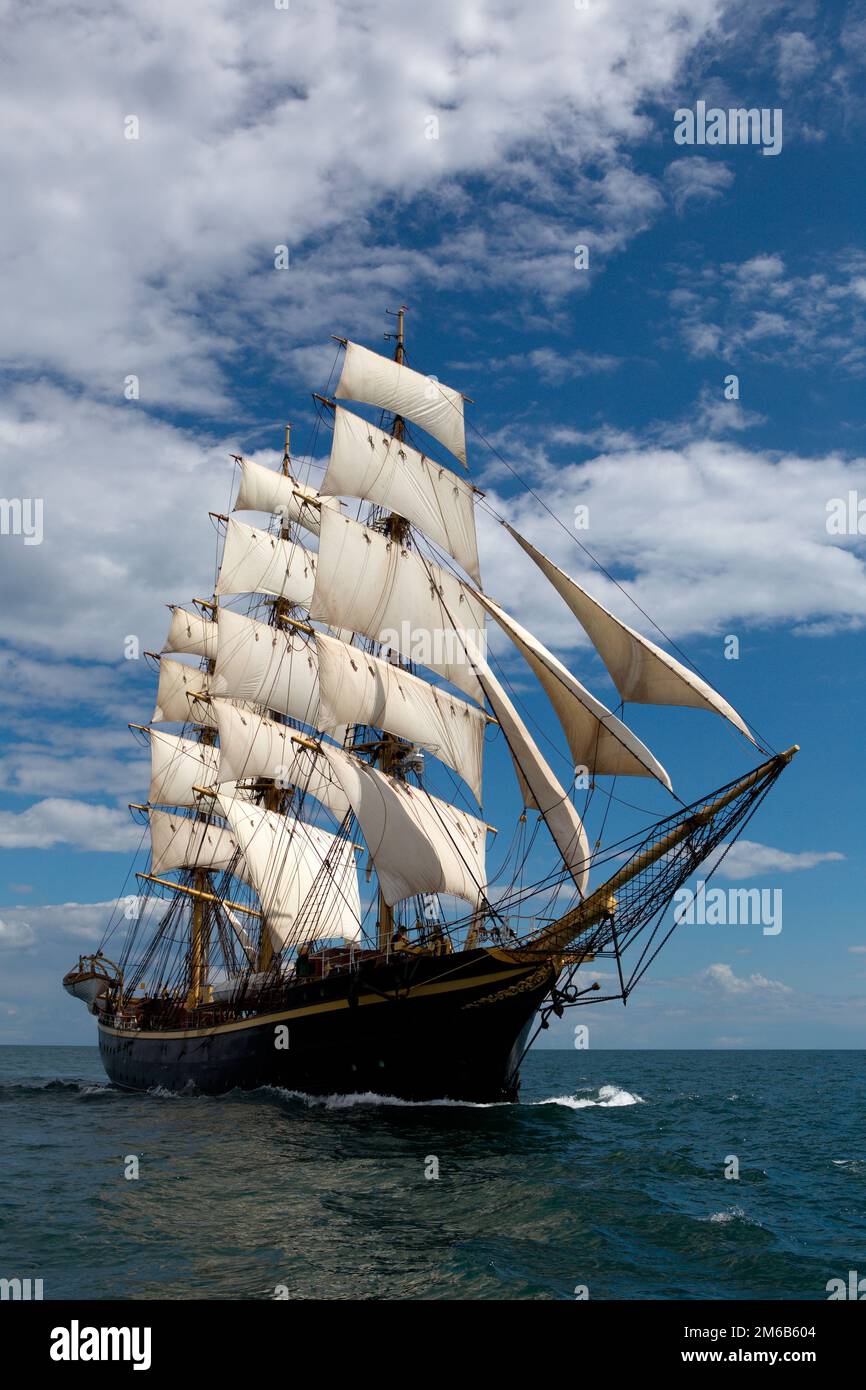 Danish tall ship Georg Stage, Torbay race start, 2016 Stock Photo - Alamy