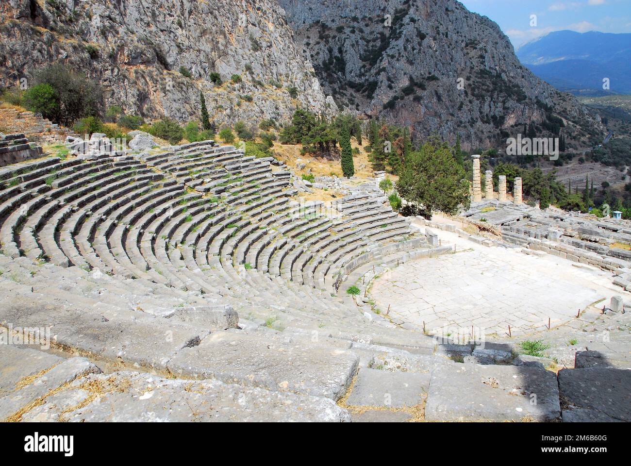 ancient theatre, Delphi, ancient sacred precinct, Archaeological Site ...