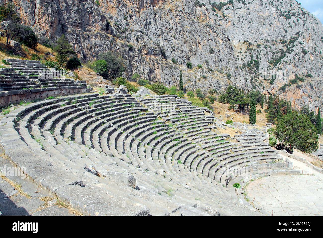 ancient theatre, Delphi, ancient sacred precinct, Archaeological Site ...