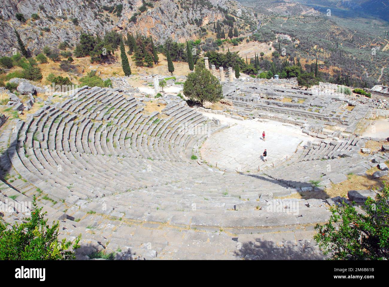 ancient theatre, Delphi, ancient sacred precinct, Archaeological Site ...