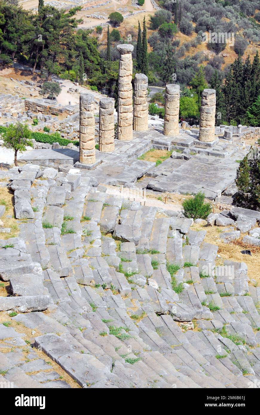 ancient theatre, Delphi, ancient sacred precinct, Archaeological Site ...