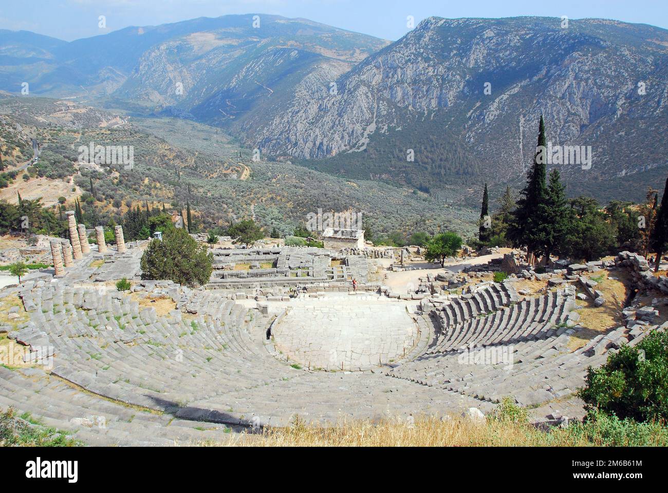 ancient theatre, Delphi, ancient sacred precinct, Archaeological Site ...