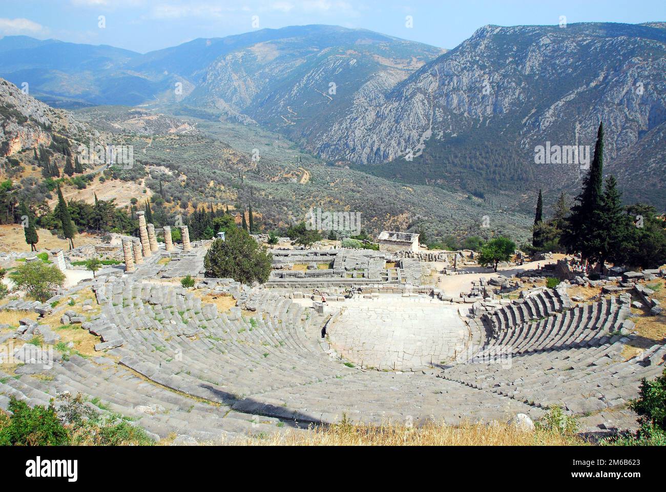 ancient theatre, Delphi, ancient sacred precinct, Archaeological Site ...