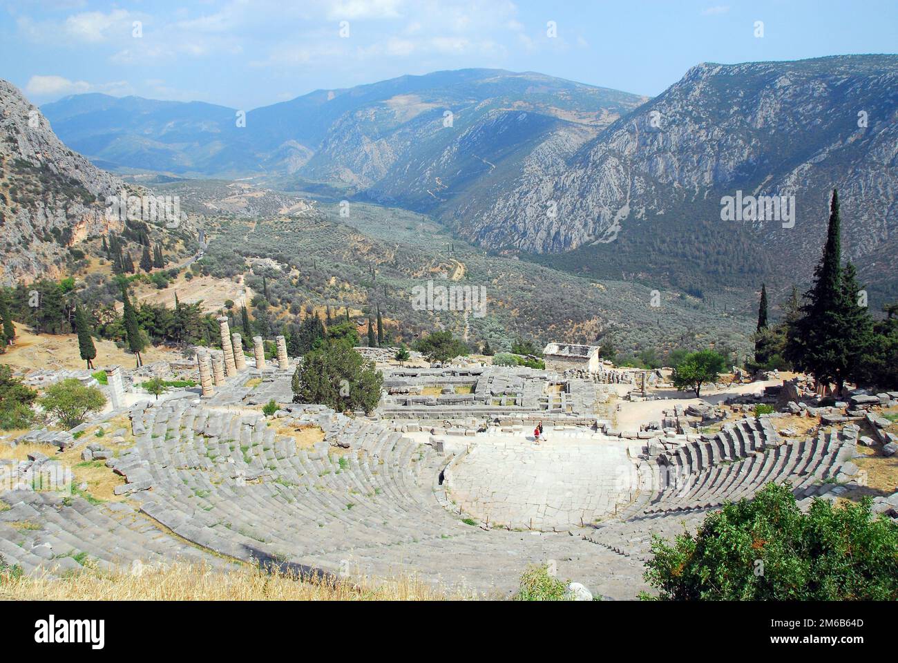 ancient theatre, Delphi, ancient sacred precinct, Archaeological Site ...