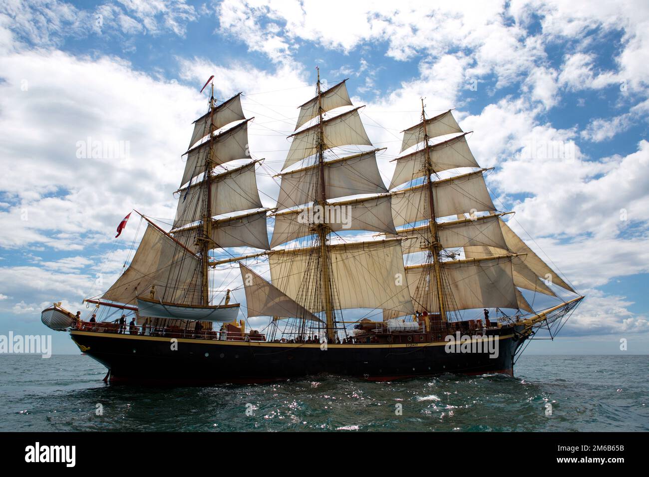 Danish tall ship Georg Stage, Torbay race start, 2016 Stock Photo - Alamy