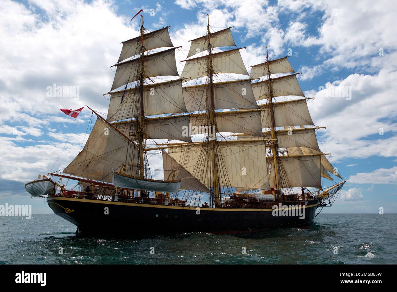 Danish tall ship Georg Stage, Torbay race start, 2016 Stock Photo - Alamy