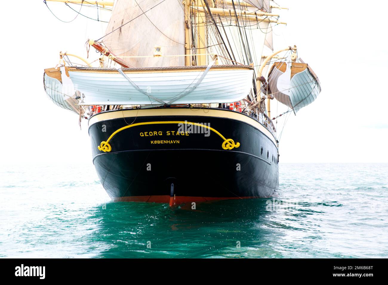 Danish tall ship Georg Stage, Torbay race start, 2016 Stock Photo - Alamy