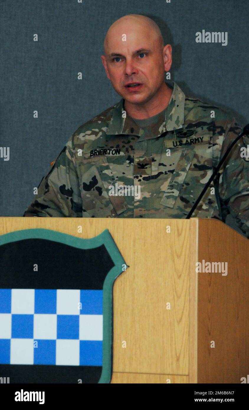 Col. Jon Brierton, commander of U.S. Army Support Activity-Fort Dix and ...