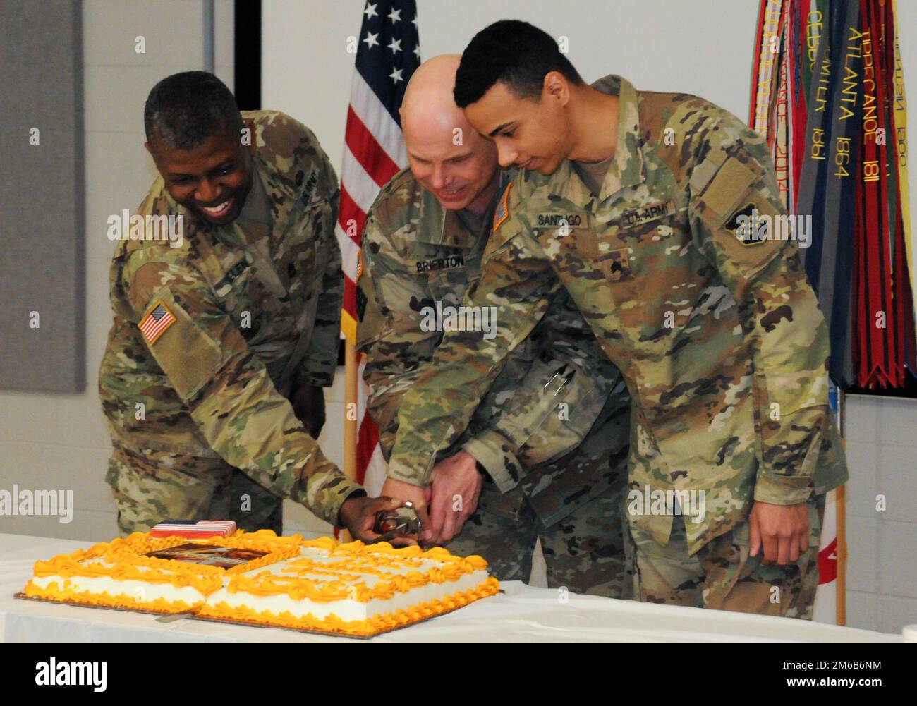Col. Jon Brierton (center), commander of U.S. Army Support Activity ...