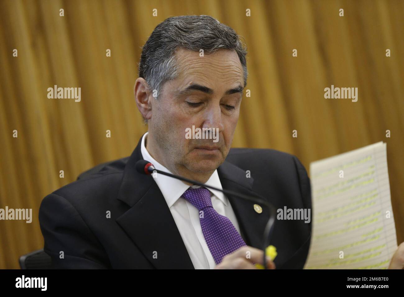 Portrait of Luís Roberto Barroso STF senior judge, member of Brazilian ...