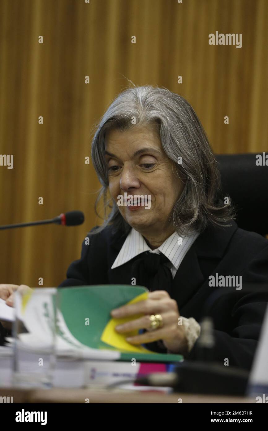 Portrait of Cármen Lúcia senior judge member of Brazilian Supreme ...