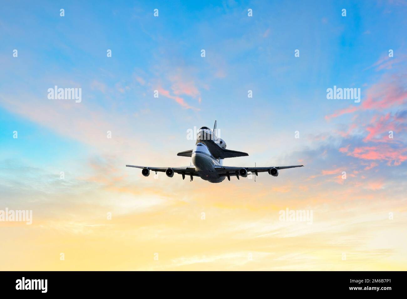 Space Shuttle Discovery on a Shuttle Carrier Aircraft (SCA). Digital ...