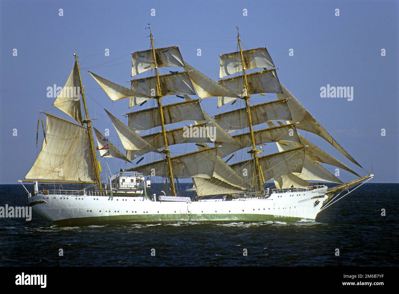Colombian Navy tall ship Gloria, Cadiz race start, 1992 Stock Photo - Alamy