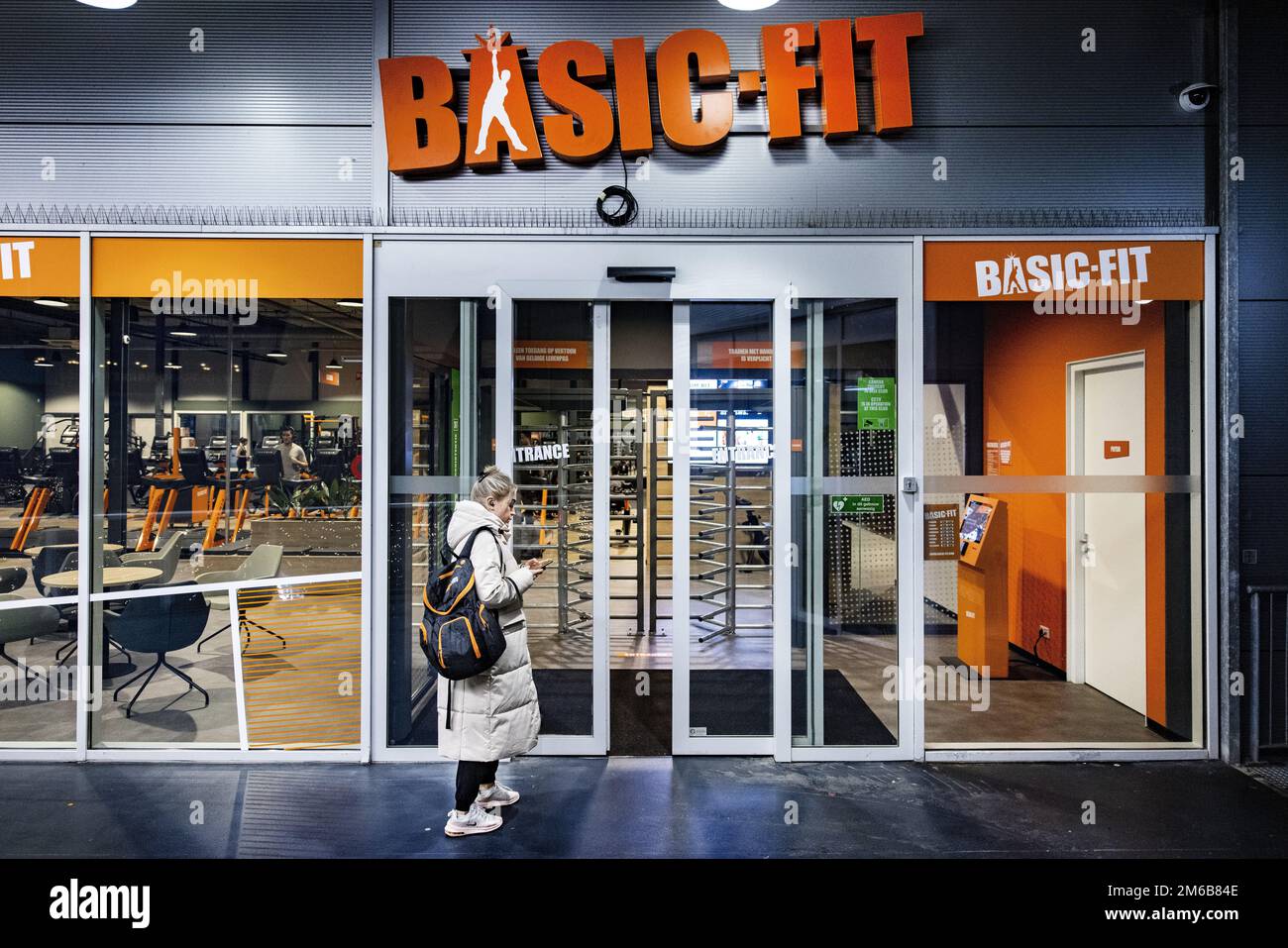AMSTERDAM - A branch of fitness club Basic-Fit. ANP RAMON VAN FLYMEN ...