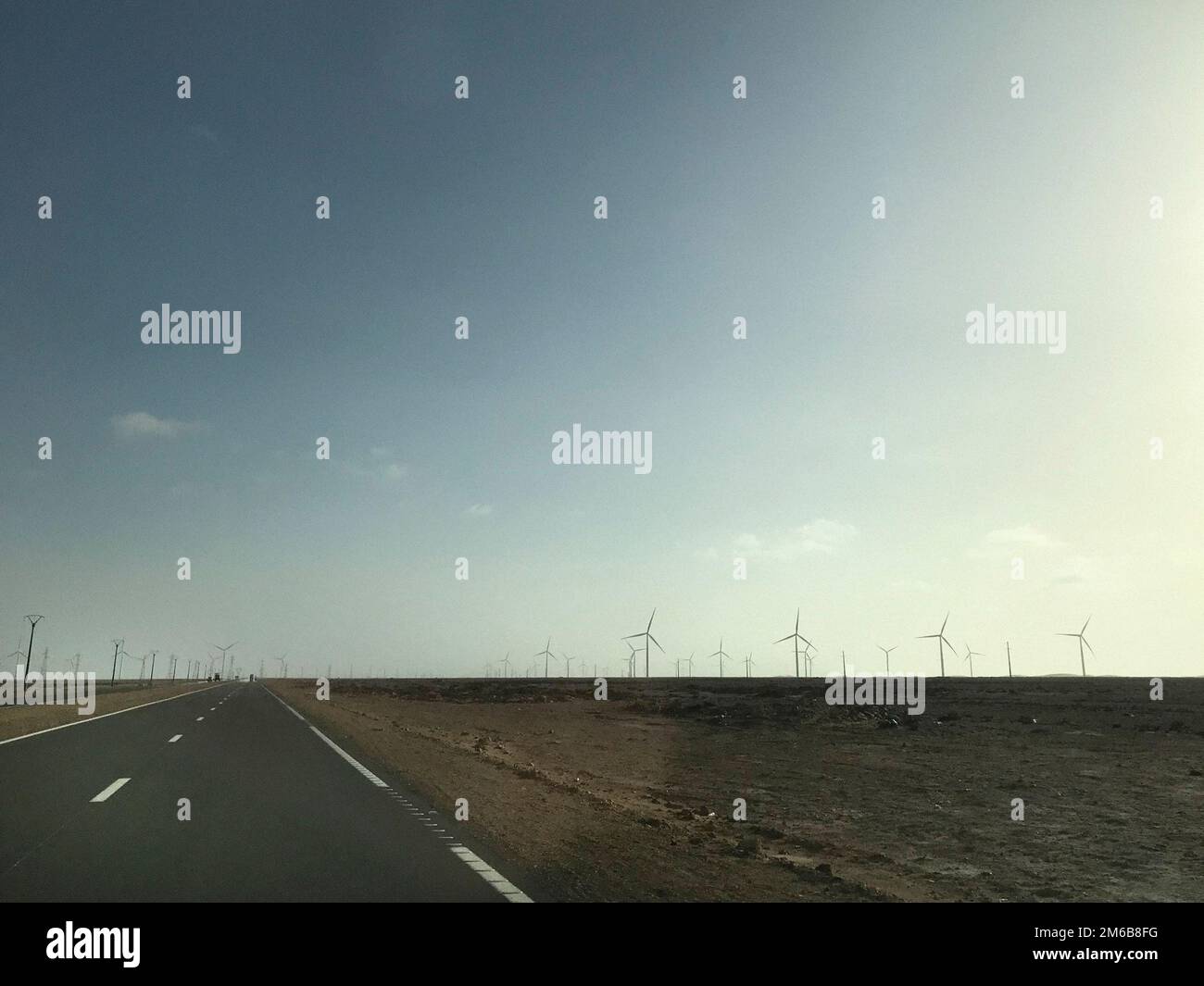 Morocco, surroundings of Laayoune, Wind turbines Stock Photo - Alamy
