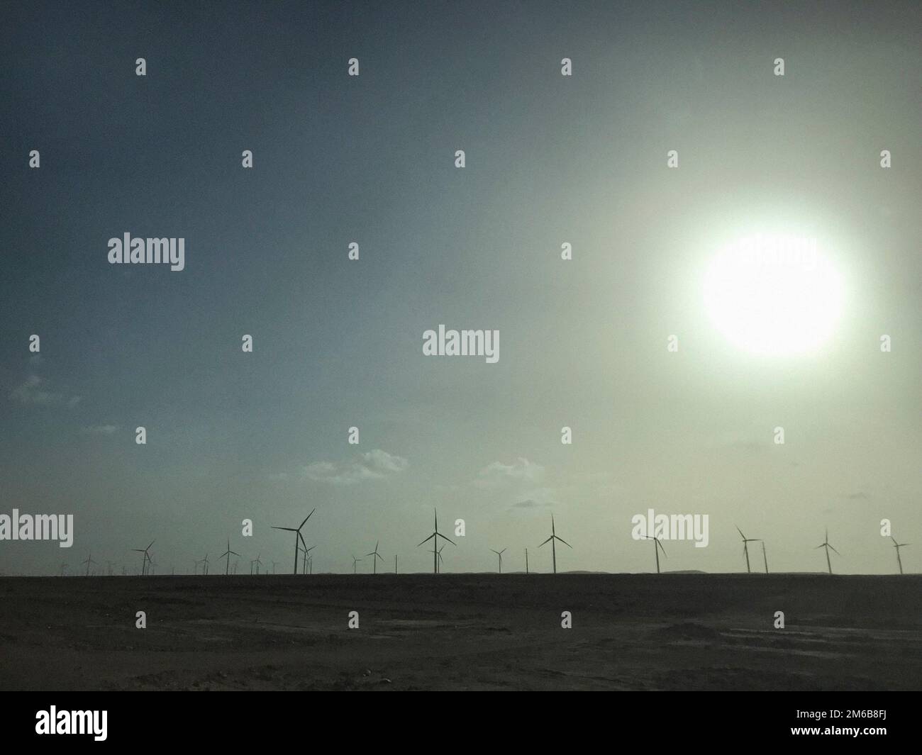 Morocco, surroundings of Laayoune, Wind turbines Stock Photo - Alamy