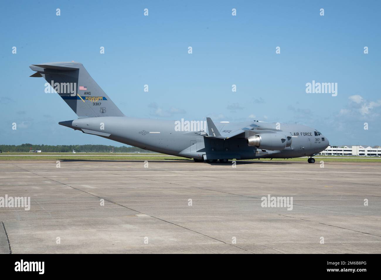 A C-17 Globemaster III assigned to the 172d Airlift Wing, Mississippi ...