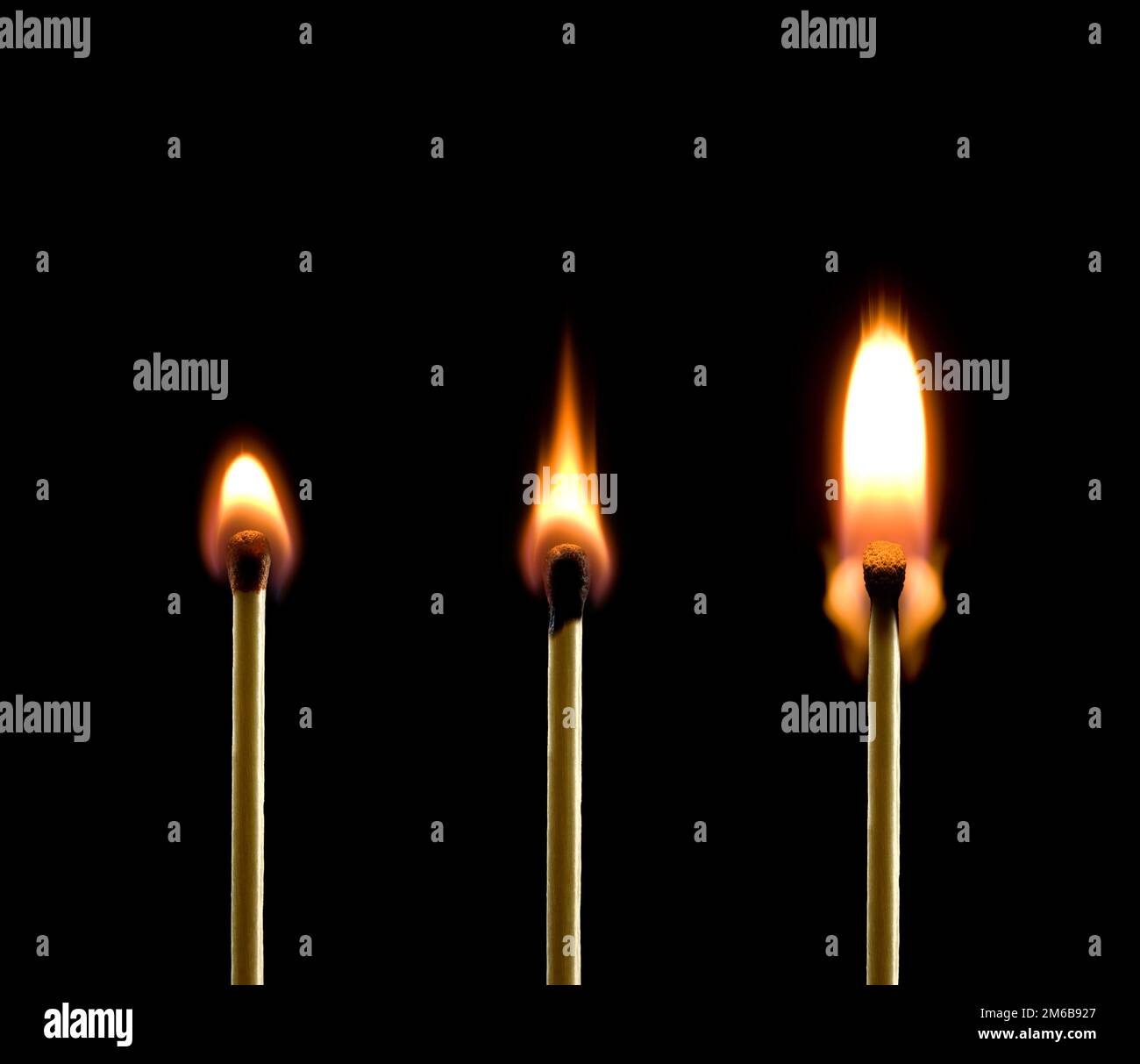 Fire (three matches Stock Photo - Alamy