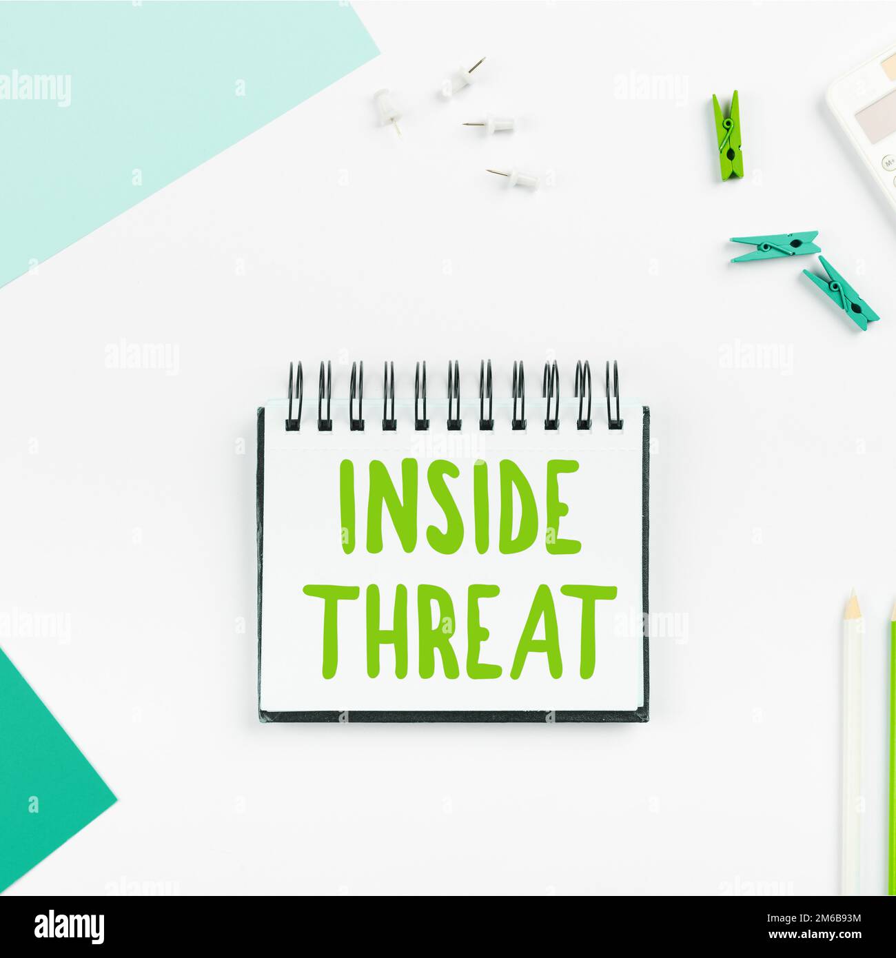 Hand writing sign Inside Threat. Conceptual photo Information that only ...