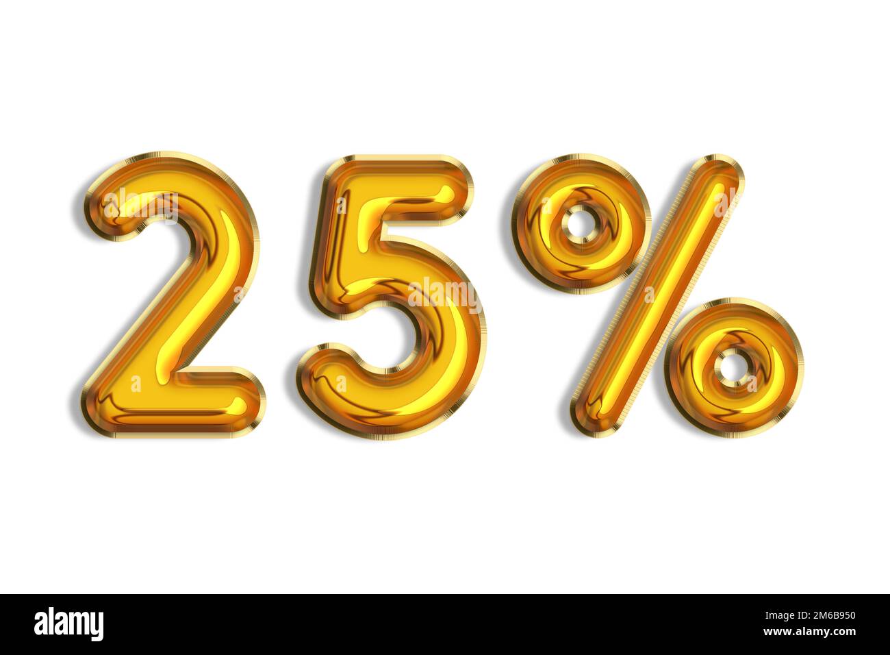 25% off discount promotion sale made of realistic 3d gold helium ...